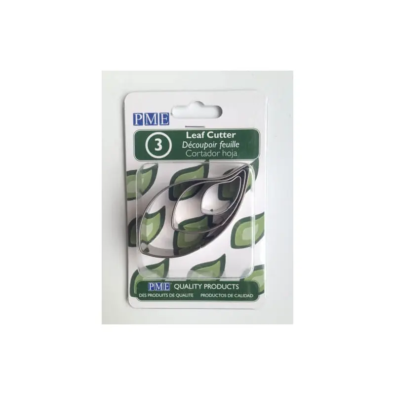 PME Flower Leaf Cookie Cutter - 3 sizes - Planète Gateau