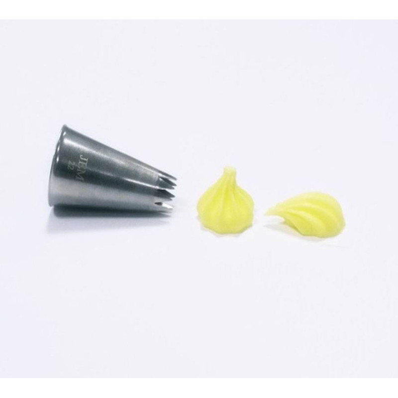 Fluted Piping tips Star JEM type E8 - 10mm - NZ22 - Planète Gateau