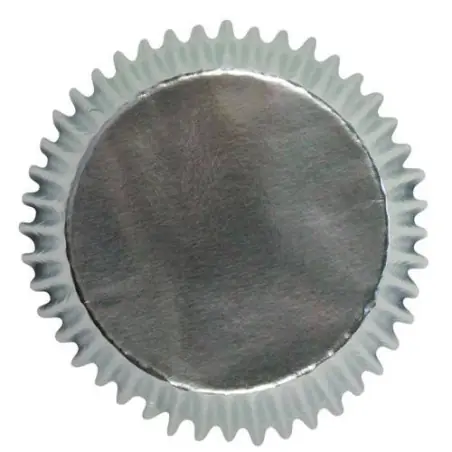 45 mini silver cupcake liners - Planète Gateau