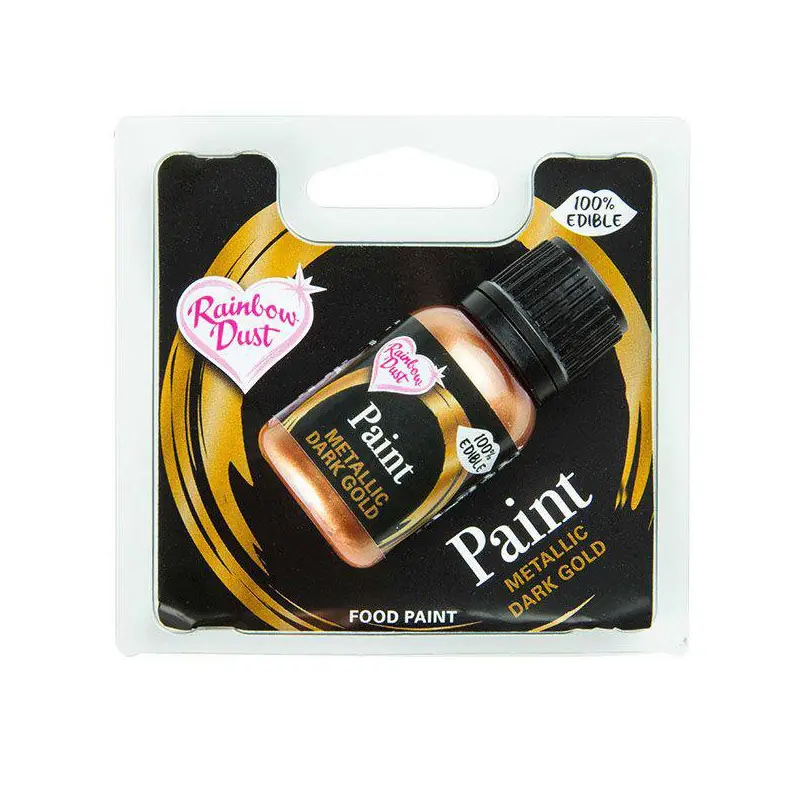 Rainbow Dust DARK GOLD Metallic food paint - Planète Gateau