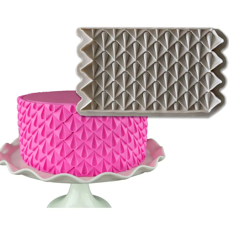 Smocked fabric loop effect impression mold - Planète Gateau