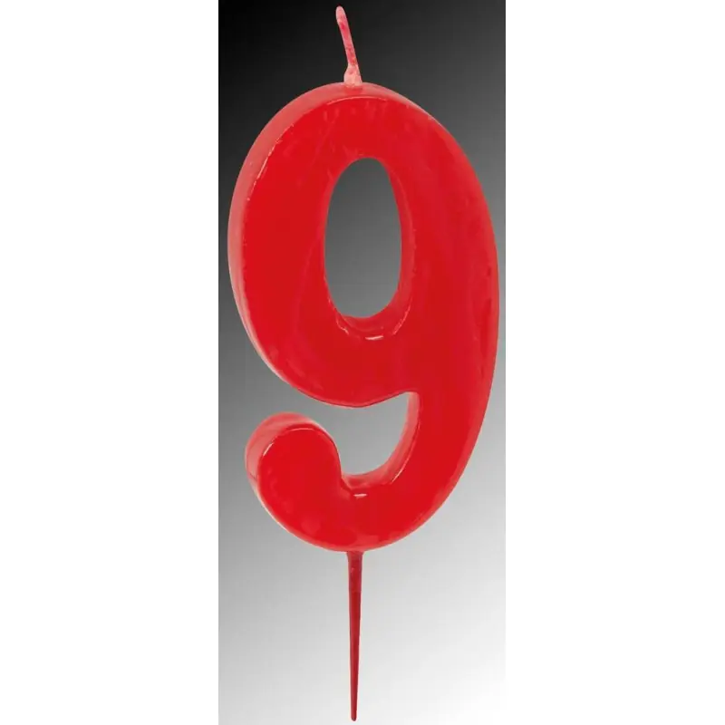 Red Number Candles 6cm for cake - Planète Gateau