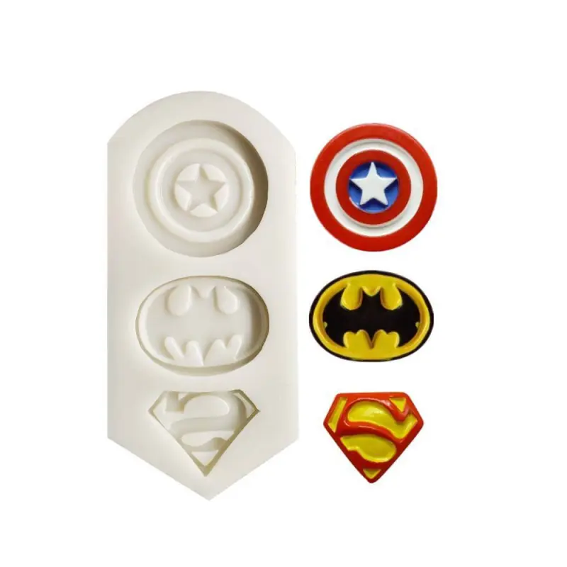 Superhero mold Batman Superman and Captain America - Planète Gateau