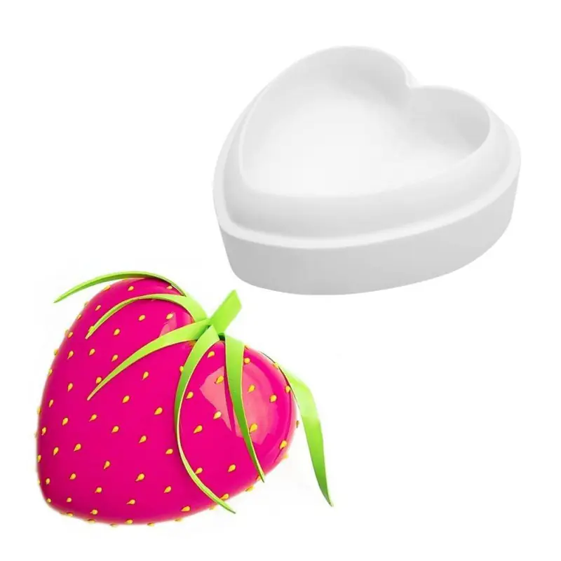 3D Heart Cake Mold in Silicone - 19cm - Planète Gateau
