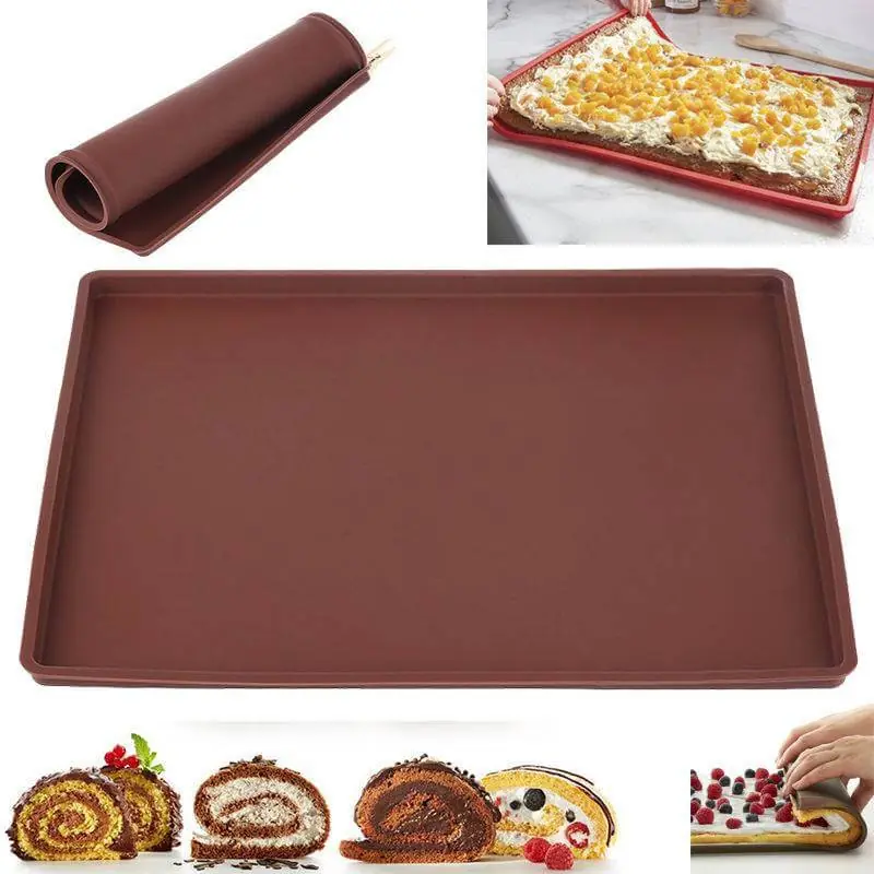 Moule plaque cuisson à génoise en silicone - Planète Gateau