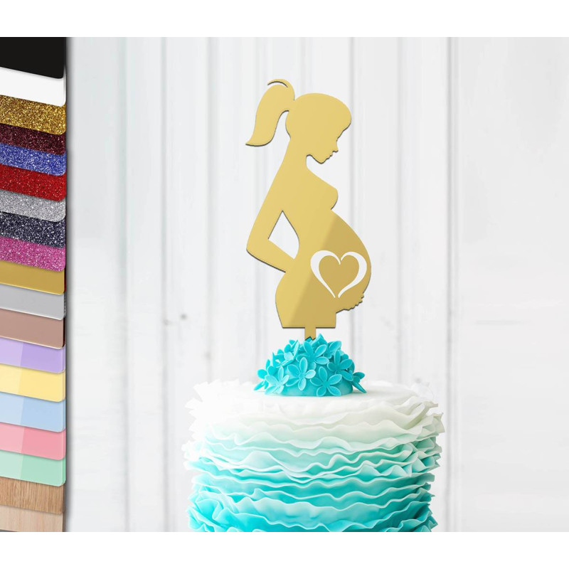 Topper personalized cake Pregnant woman - Planète Gateau