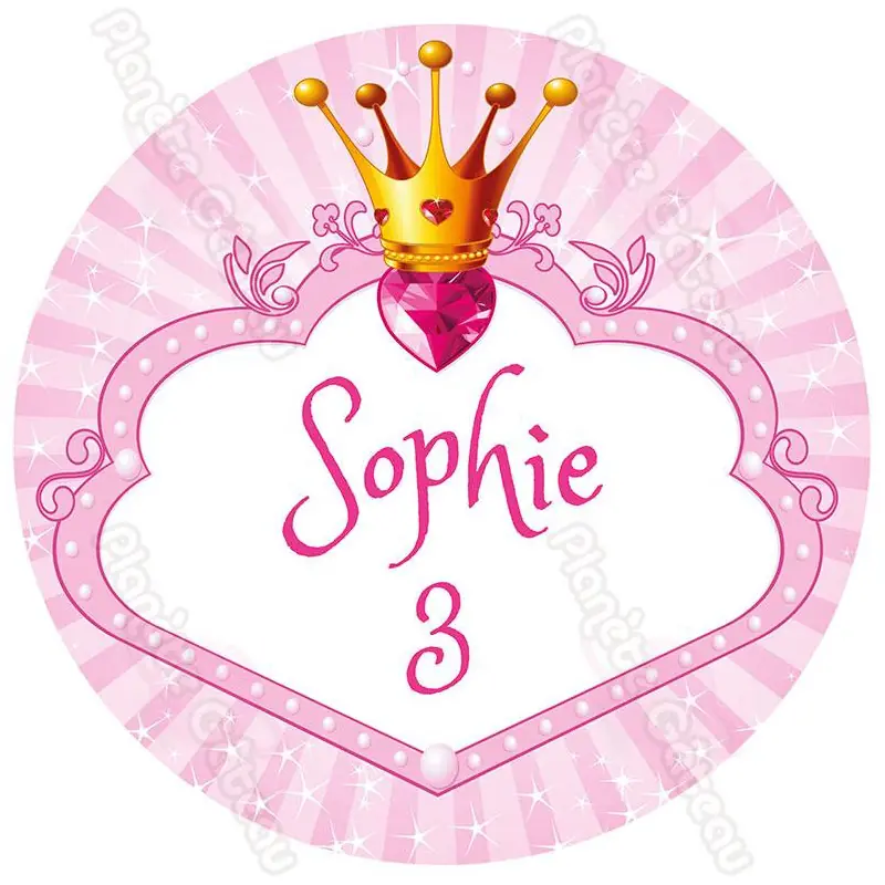 Customized Princess and Crown edible print 🧁 Planète Gateau