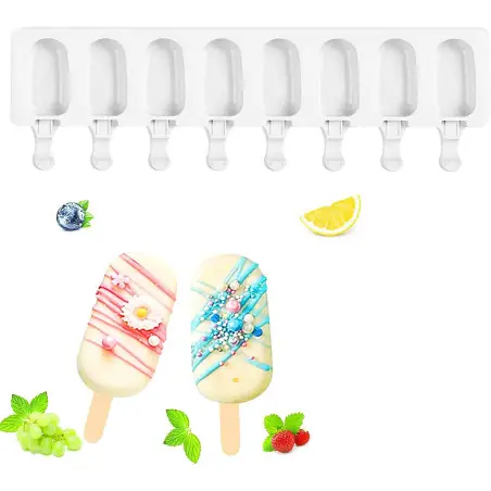 Mini popsicle mold 7cm silicone for 8 ice pops - Planète Gateau