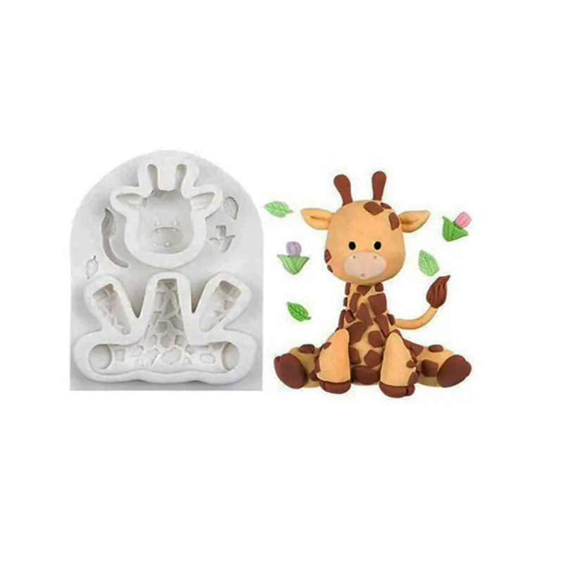 Baby giraffe silicone mold - Planète Gateau