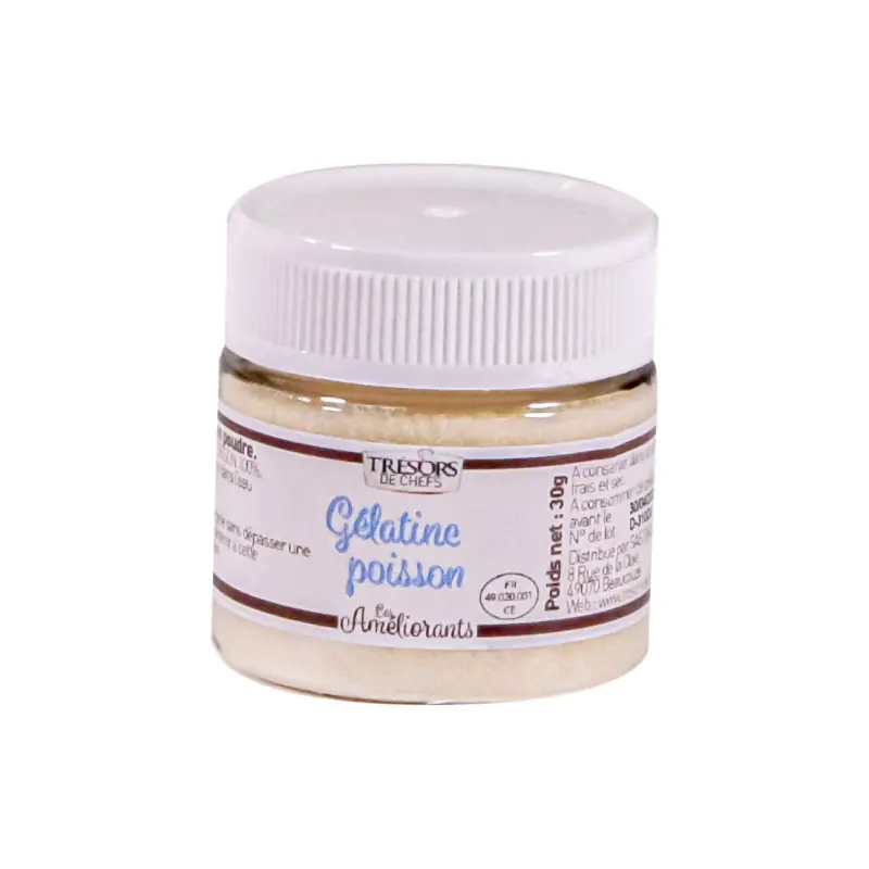 Fish gelatin 30g powder 200 bloom - Planète Gateau