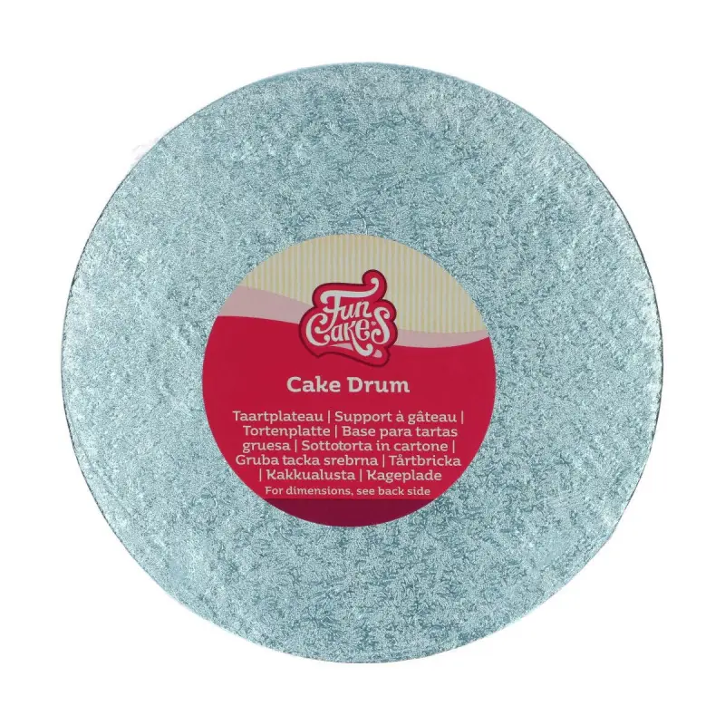 Light Blue Round Thick Cake Board 8 inches - Planète Gateau