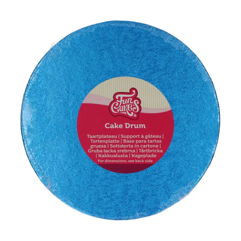 Dark blue round thick cake board 20 cm - Planète Gateau