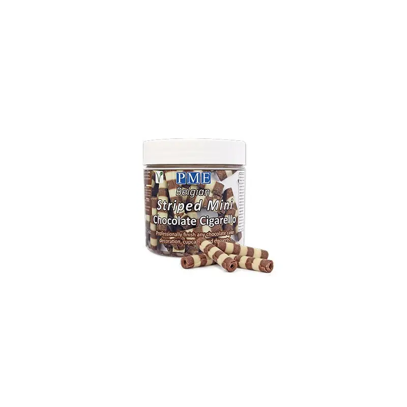 Minis cigares rayés en chocolat PME 100g - Planète Gateau