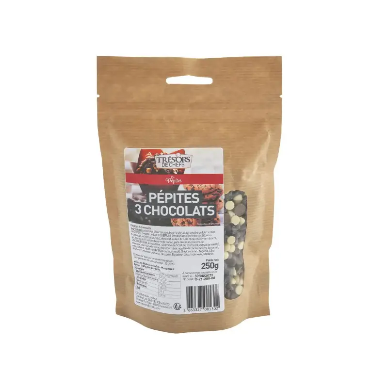 3 chocolate chips 250g - Planète Gateau