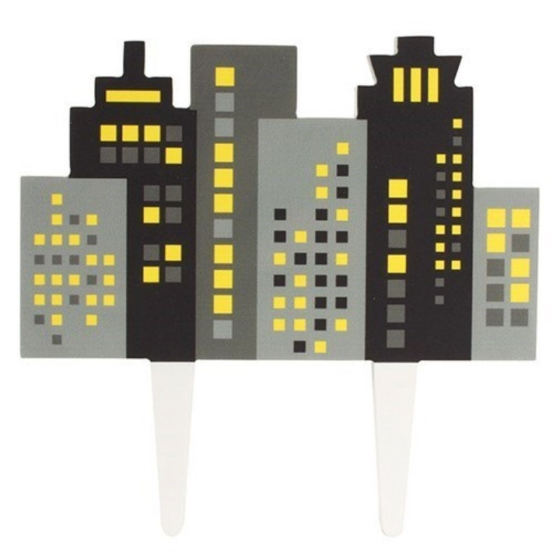 City buildings cake topper 13 cm 🧁 Planète Gateau