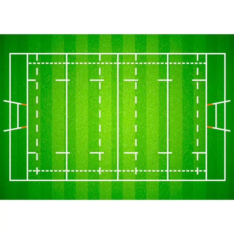 Terrain de RUGBY feuille alimentaire A4 ou A3 - Planète Gateau