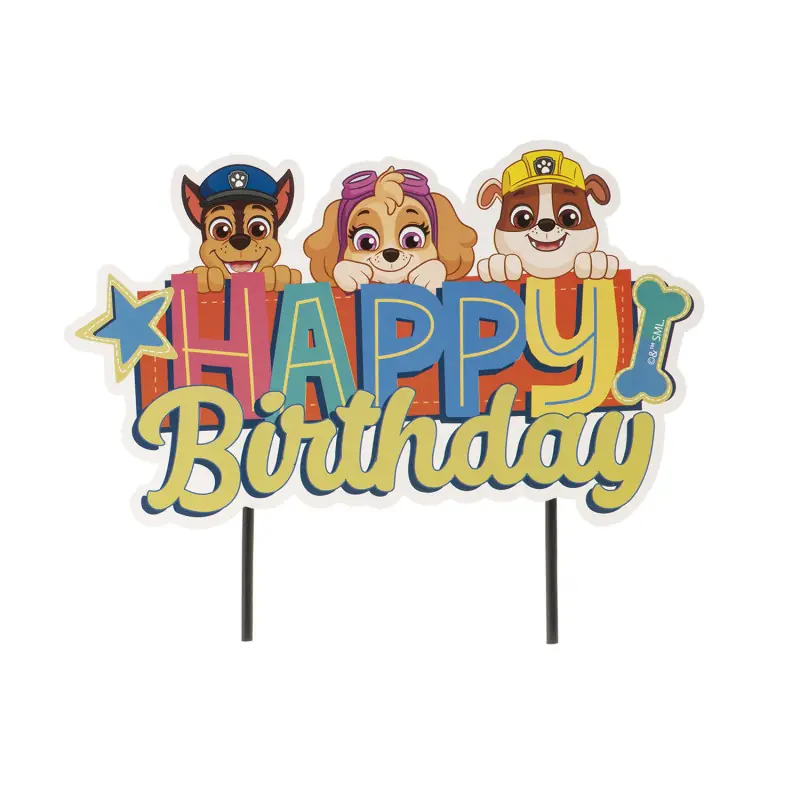 Cake topper Pat Patrouille anniversaire - Planète Gateau
