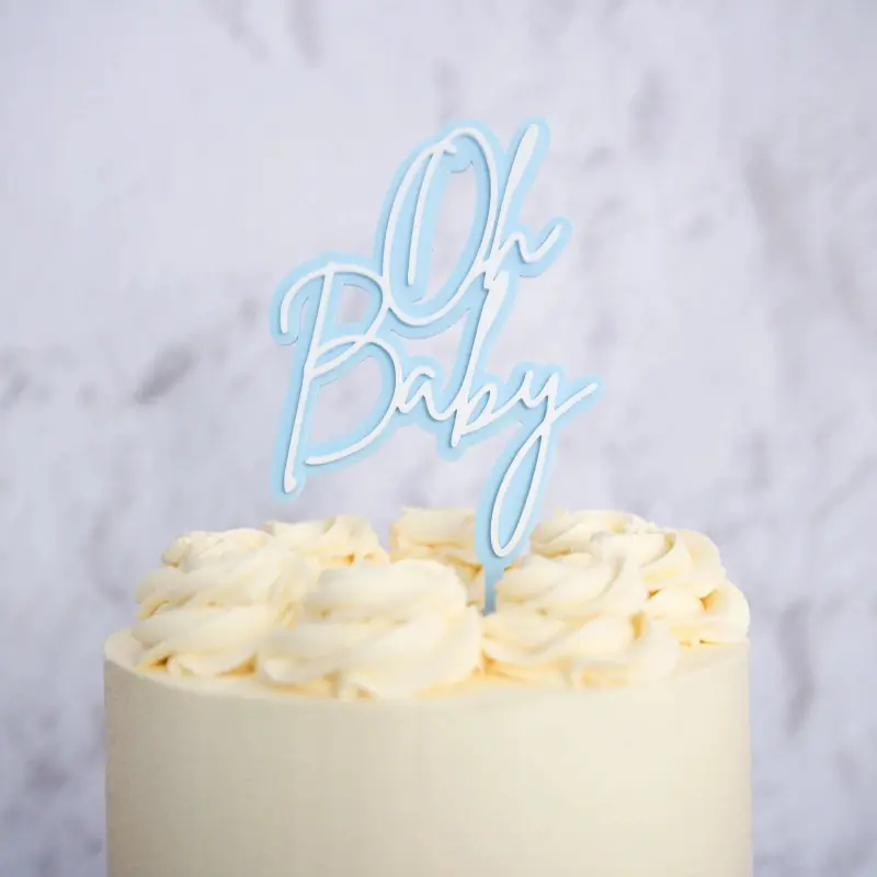 Oh Boy Baby Shower Cake Wooden Oh Boy Cake Topper Baby Shower Cake