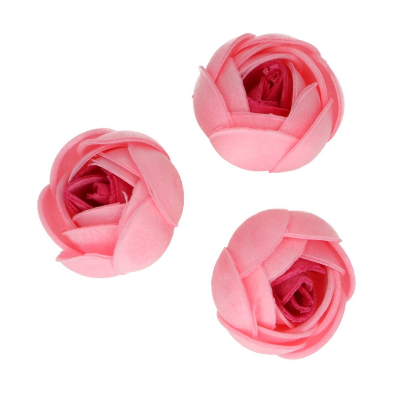 Pink wafer roses x6 - Planet Cake