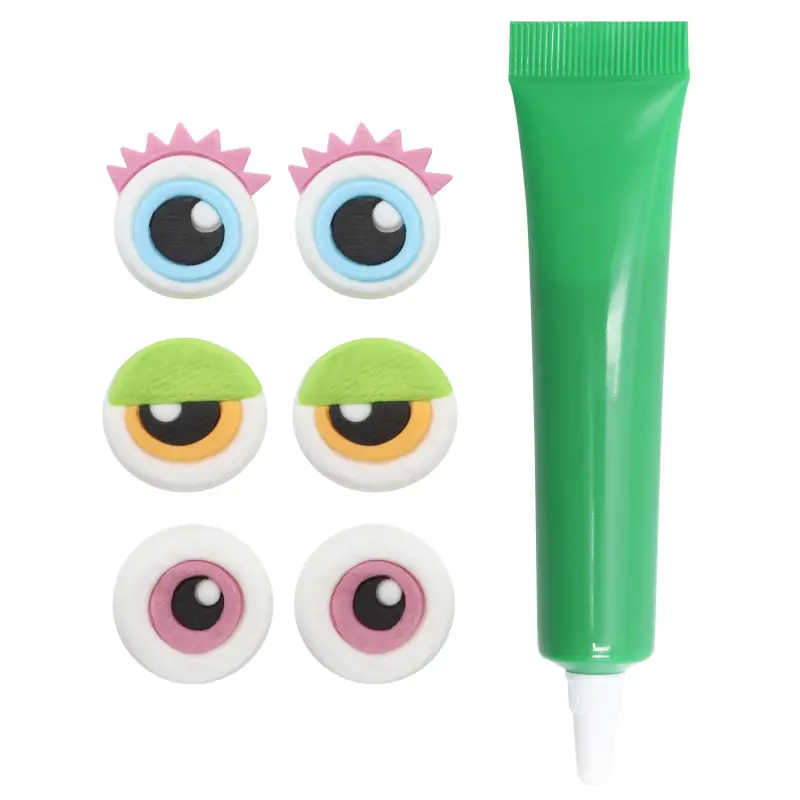 Halloween monster eyes decoration kit with icing - Planète Gateau