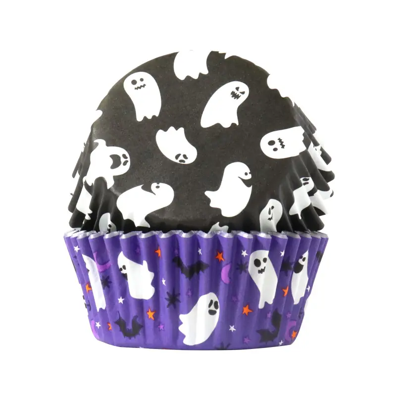 Halloween Ghost Cupcake Liners x60 - Planète Gateau