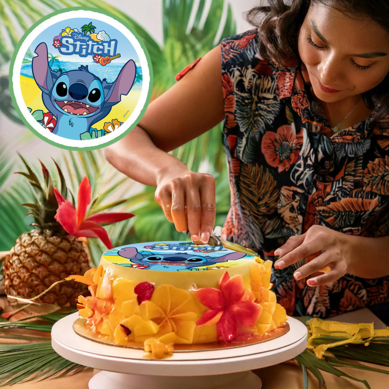 Edible Stitch Hawaii Disc 20 cm - Planet Cake