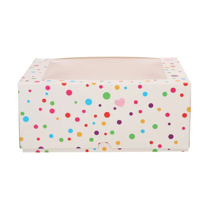 Confetti cupcake box with window x3 🧁 Planète Gateau