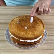 8 white plastic Dowel tubes 40 cm - Planète Gateau