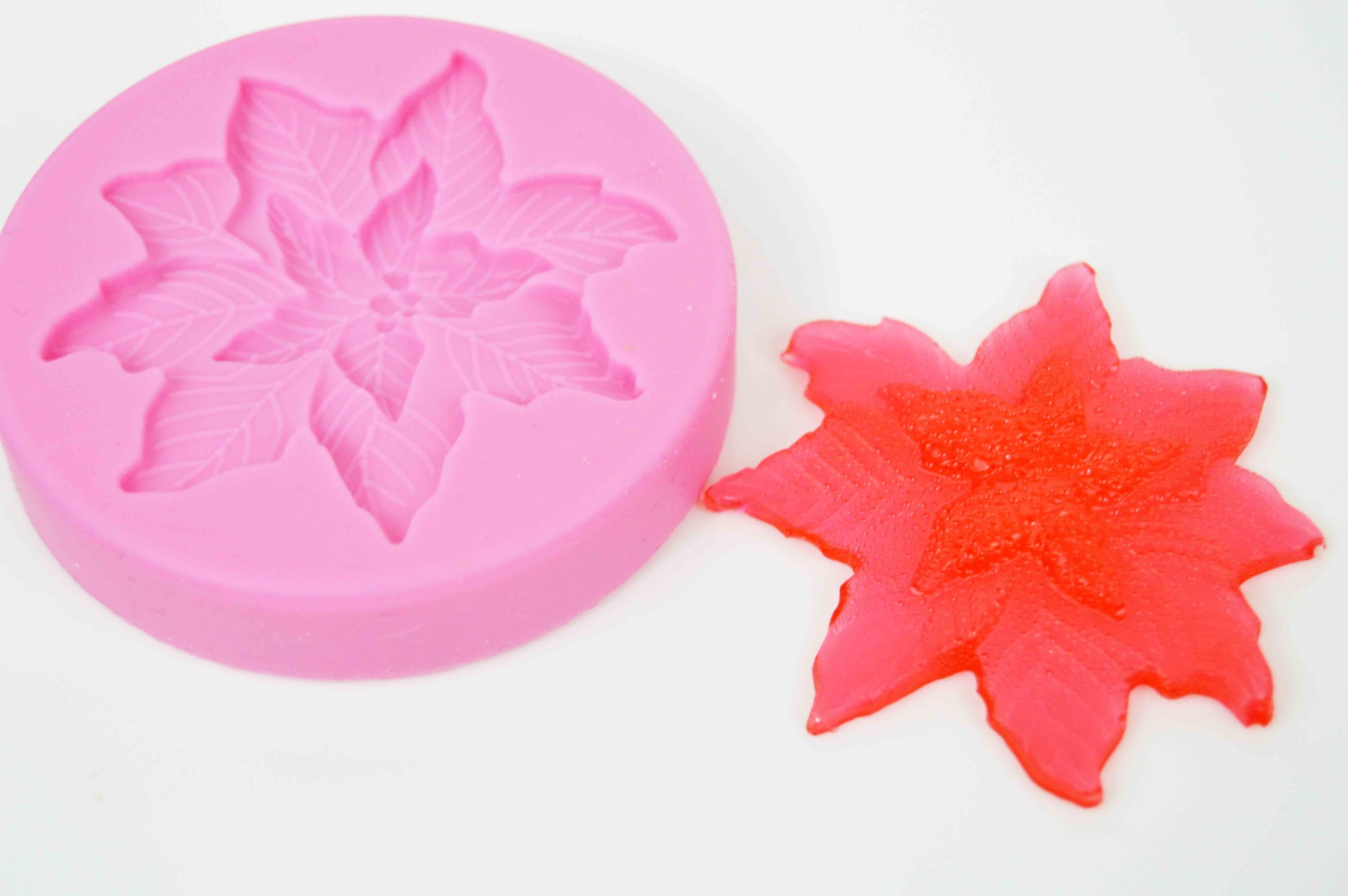 Rose de Noël Poinsettia en isomalt 😍 PLANETE GATEAU BLOG